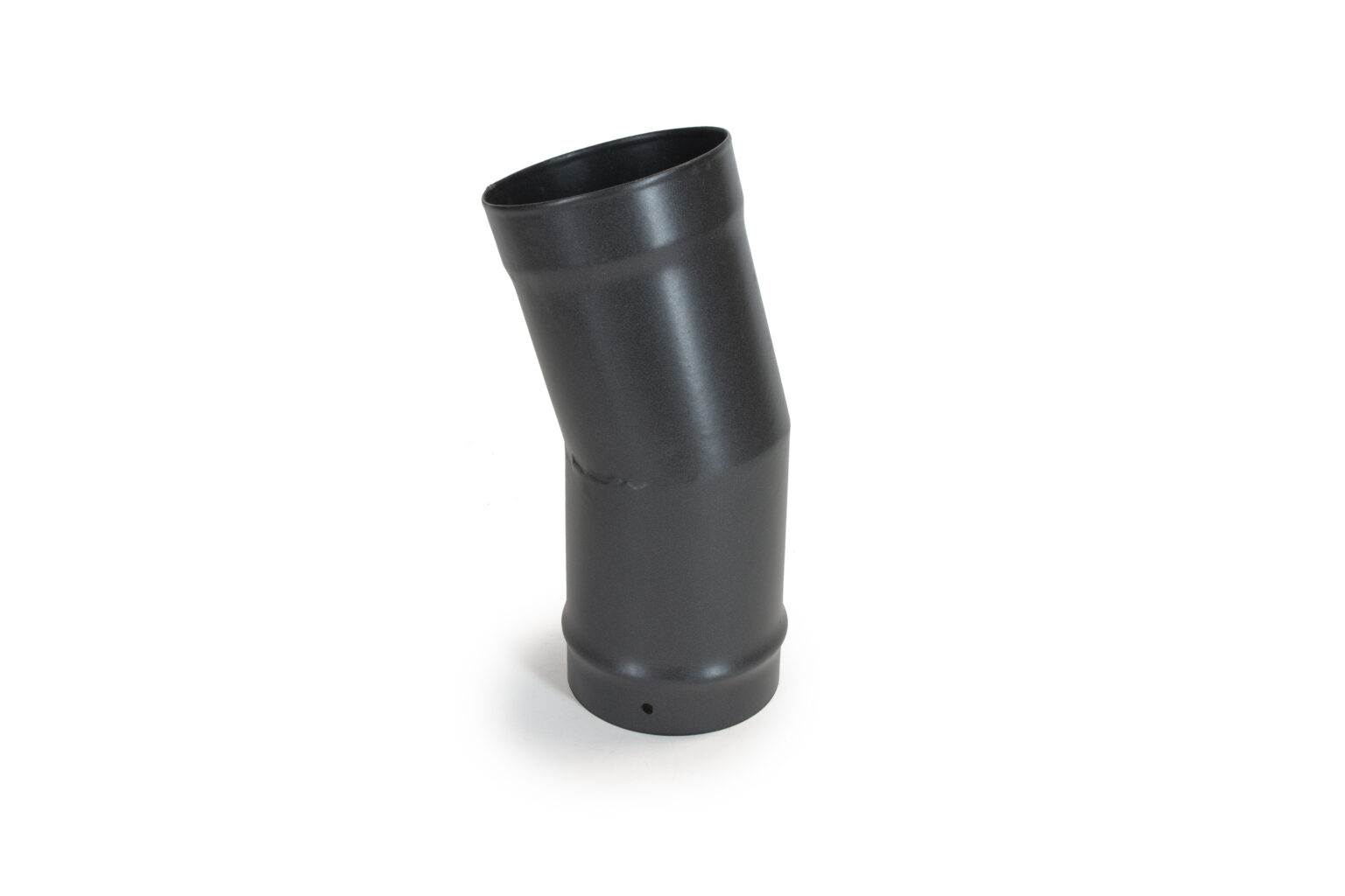 15° Bend - Vitreous Enamel Flue Pipe - Matt Black