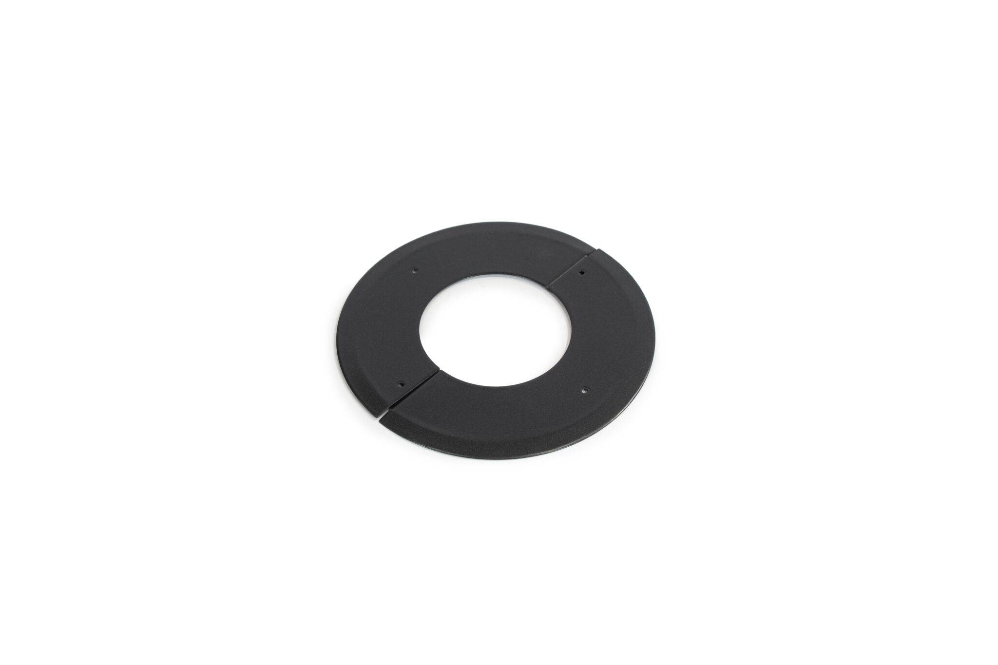 Split Ceiling/Wall Trim 90° - Vitreous Enamel Flue Pipe - Matt Black