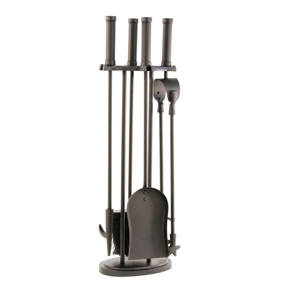 Ercal Fireplace Tool Set - Black 24" High