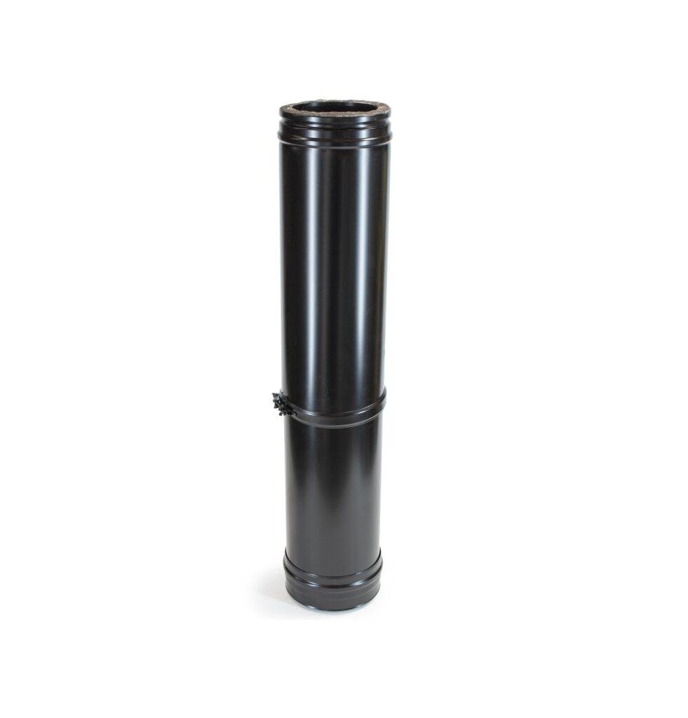Adjustable Length 585-1005mm - Schiedel ICS Twin Wall Flue - Black ...