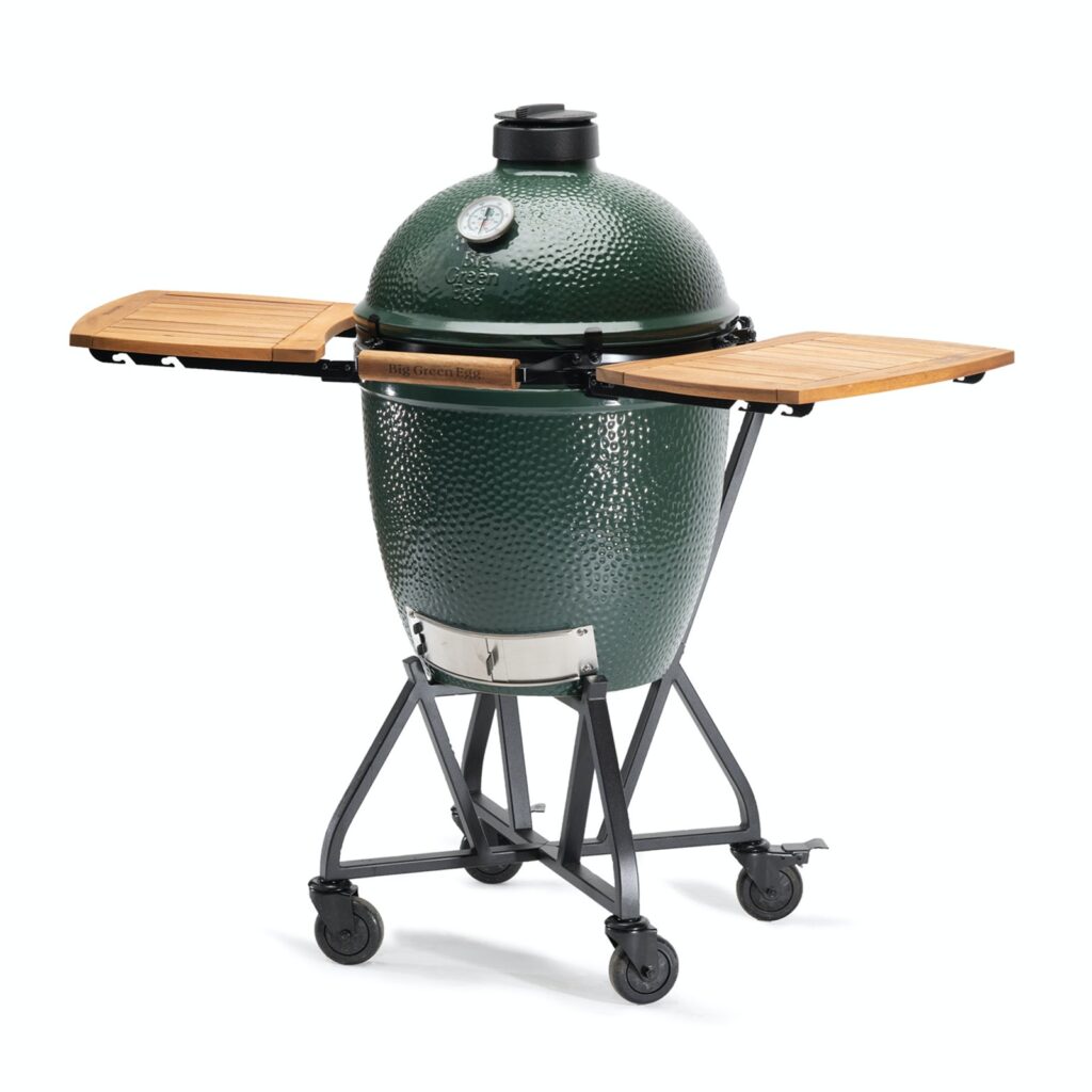 Large Big Green Egg Bundle with Acacia Shelves