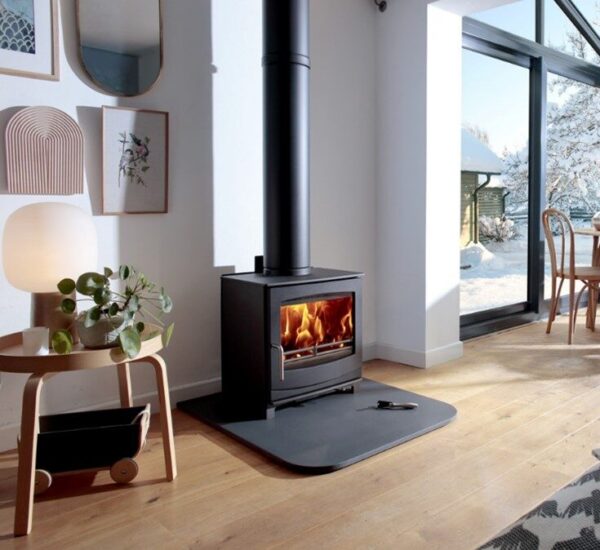 Woodwarm Fireview ECO 7kw, Contemporary Door