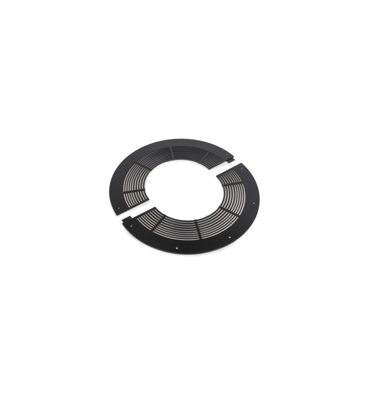 Ventilated Round Firestop Plate 2pc - Schiedel Twin Wall Flue - Black