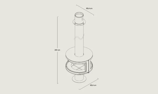 Rocal Ronde Central Wood Burning Stove